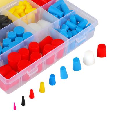 China Moulding Silicone Rubber Stopper Plug 250pcs Various Sizes Natural Rubber End Cap Sealing Parts Multiple Sizes Rubber Items for sale