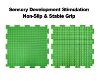 China Eco-Friendly Kids Sensory Training Silicone Mat Featuring FDA Certified Grid Texture Tactile Stimulation for Early Education for sale