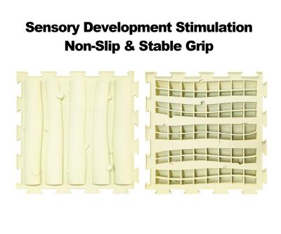 China Customized Color Household Sensory Training Durable Silicone Mat Kids Safe Hypoallergenic Material Branch Texture Home Early Education Balance Pad for sale