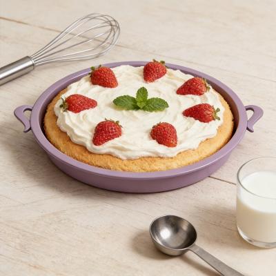 China Heat Resistant 4 6 8 10 Inch Food Grade Silicone Round Cake Mold Multi Baking Tool Mousse Cake Bread Pizza Non Stick for sale