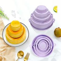 China Stocked Silicone Round Cake Mold 4 6 8 10 Inch Multiuse Nonstick Heat Resistant Cake Tools for Mousse Bread Pizza Baking for sale