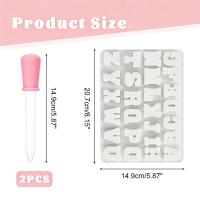 China 20.7 14.9 1.8cm Eco Friendly Silicone Mold Lowercase Letters Number Design Cake Pops Cookies Candy Ice Cube Plaster Casting for sale