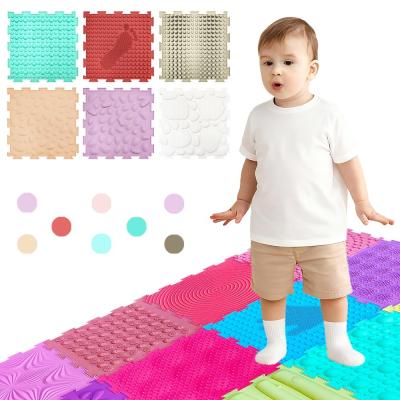 China Durable Portable Lightweight Silicone Mat Kids Sensory Training Convenient Tool Household Non Slip Tactile Balance Pad for sale
