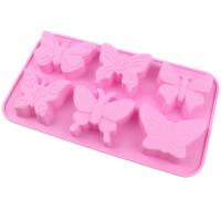 China Hand Wash Only 1 Piece Disposable Butterfly Silicone Chocolate Candy Bar Mold Children's Cake Hand Drop Glue Accessories for sale