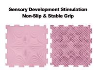 China Customized Size Kids Silicone Mat Sensory Training Non Toxic Wave Texture Tactile Stimulation Early Education Balance Pad for sale