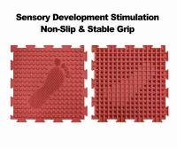 China Portable Sensory Training Silicone Mat Kids Non Toxic Footprint Texture Tactile Massage Home Sensory Rehabilitation Pad for sale