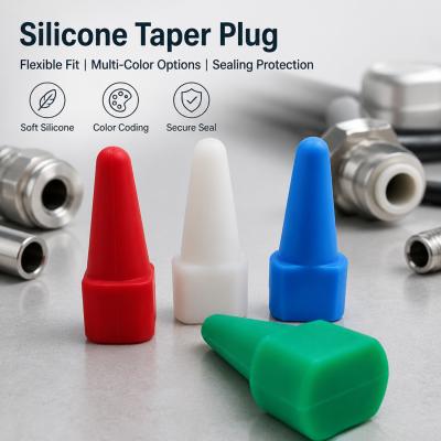 China Industrial Silicone Tapered Plug Custom Rubber Stopper Heat Resistant Sealing Cap for Paint Masking for sale
