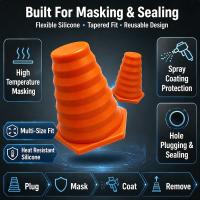 China Silicone Tapered Plugs 105 Sizes Assortment for Electrostatic Powder Coating Masking for sale
