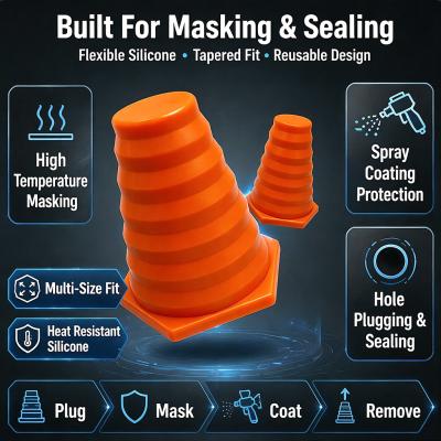 China Industrial Silicone Tapered Plug Flexible Multi Purpose Hole Stopper Heat Resistant Leakproof for sale
