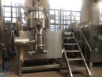 China Albumin Powder High Speed Mixer Wet Granulator Machine Buttom / HMI Control for sale
