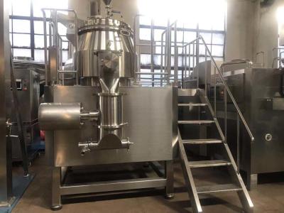 China Albumin Powder High Speed Mixer Wet Granulator Machine Buttom / HMI Control for sale