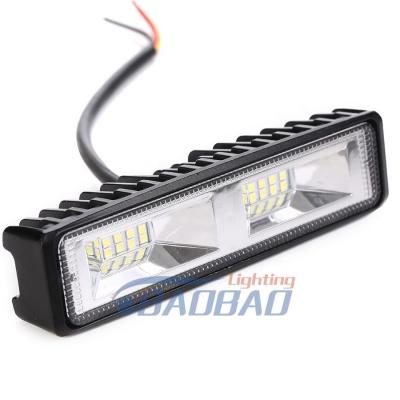 China 48W Black Rectangle Waterproof LED Work Light Headlight For Car Truck for sale
