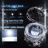 China Circle Casing 89MM White 12V COB Beam Waterproof Universal Auto Fog Light for sale
