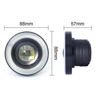 China Circle Casing 89MM White 12V COB Beam Waterproof Universal Auto Fog Light for sale