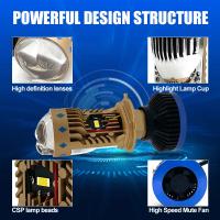 China 200w T8 H4 Mini LED Projector Headlight Dual Lens Headlamp For Car for sale