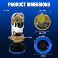 China 200w T8 H4 Mini LED Projector Headlight Dual Lens Headlamp For Car for sale