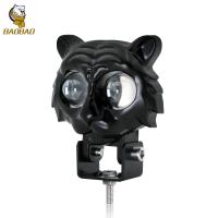 China Black Tiger Molding White Yellow Flash Bulb Motorbike LED Headlight External Install for sale