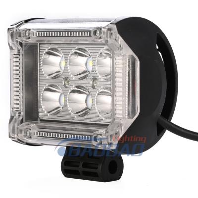 China 6 LED 18W Flash Multiple Color Universal Auto Spotlight Work Lights for sale