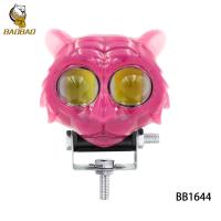 China Lucency Purple Pink Tiger Design Mutiple Flash Color Motorcycle Spotlight for sale