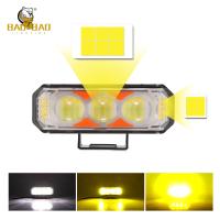 China Rectangle Style Yellow Blue Red White High Brightness Motoecycle Spotlight for sale