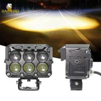 China Super Bright 6 Lens White Yellow Dual Color Motorcycle Driving LED Light for sale
