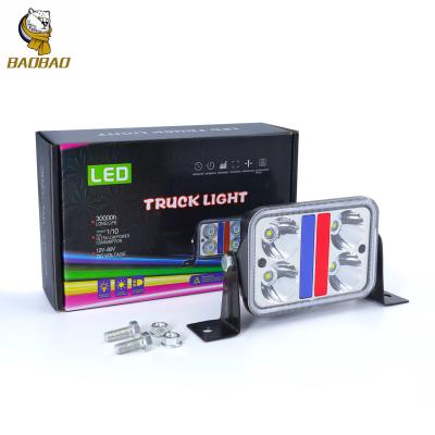 China Rectangle 30W Red Blue Flash 80V Large View LED Work Light Outdoor Accessories for sale