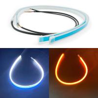 China 12V 24V White Yellow LED Strip Light Running Lamps for Universal Car Decorative Light for sale