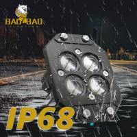 China Square White Yellow 4 Beam Aluminum Universal LED Motorcycle Spot Lights for sale