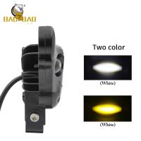China Black Bull Horn Cartoon White Yellow Motorbike Spotlight LED Lamp Accessories for sale