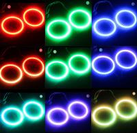 China White Yellow Color RGB Angel Eye Ring HID LED Motorcycle Light for sale