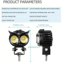 China 2 LED Owl Yellow White Flash Color MINI Projector Light For Motorcycle for sale