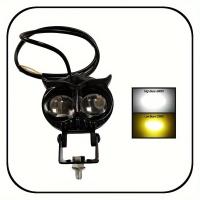 China 2 LED Owl Yellow White Flash Color MINI Projector Light For Motorcycle for sale