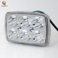 China 6 Beam 12V 4 Lines LED Automotive Work Light Silver Casing Glass Headlight for sale