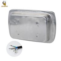 China 6 Beam 12V 4 Lines LED Automotive Work Light Silver Casing Glass Headlight for sale