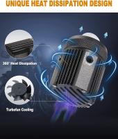 China High Brightness Blakc casing Single Lens Motorcycle Projector LED Light for sale