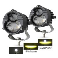 China 90W High Beam White Lens Dual Color For Motorcycle LED Spotlight for sale