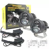 China 90W High Beam White Lens Dual Color For Motorcycle LED Spotlight for sale