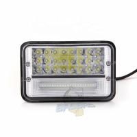 China Red Blue Flash 12V White Color Rectangle Universal Car Truck Work Lights for sale