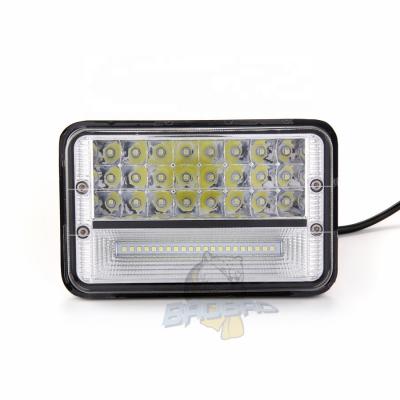 China Red Blue Flash 12V White Color Rectangle Universal Car Truck Work Lights for sale