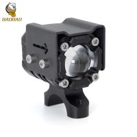 China Black Design White Yellow Beam Motorcycle Front Spotlight LED Driving Light for sale