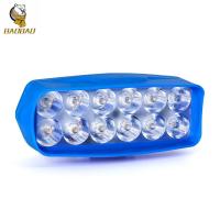 China 12W White Yellow Flash Plastic LED Blue Casing LED Light For Motorcycles for sale