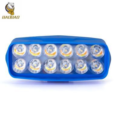 China 12W White Yellow Flash Plastic LED Blue Casing LED Light For Motorcycles for sale