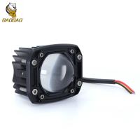 China Rectangle White Yellow Projector Spotlight Motorcycle Driving Lamp for sale