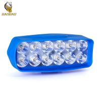 China Plastic Blue Casing 12V White Yellow Flash Motorcycle Spotlight for sale