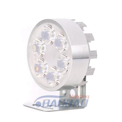 China Circle Aluminum Silver 6 Beam White Color Motorcycle LED Light Parts for sale