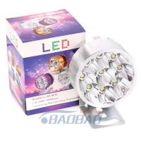 China Aluminum Silver Casing 9 Beam White Color Motorbike Light Accessories for sale