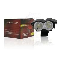 China Cartoon Design 2 LED 20W White Motorbike Auxiliary Lights Spotlight for sale