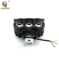 China 3 LED Owl Style Black Aluminum Casing Motorcycle LED HeadLight Spot Lamp for sale