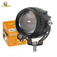 China Single Beam White Yellow Red Flash Aluminum Motorcycle External LED Spotlight for sale