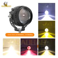 China Single Beam White Yellow Red Flash Aluminum Motorcycle External LED Spotlight for sale